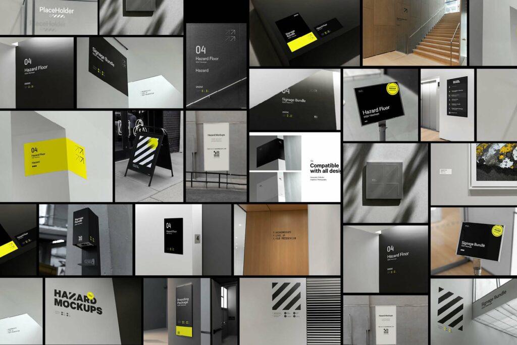 24x Signage Mockup Bundle – MasterBundles