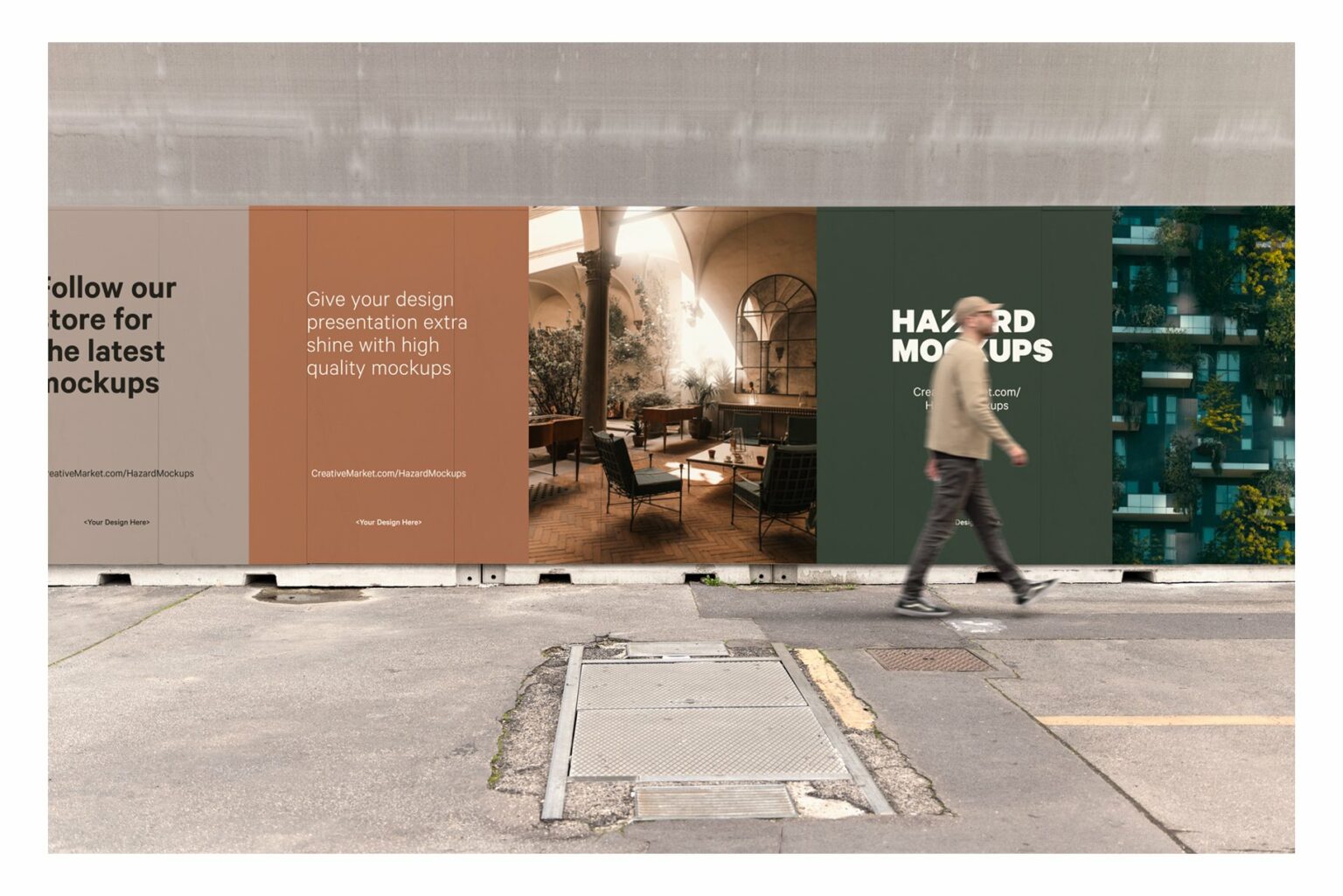 Outdoor Hoarding Billboard Mockup – MasterBundles
