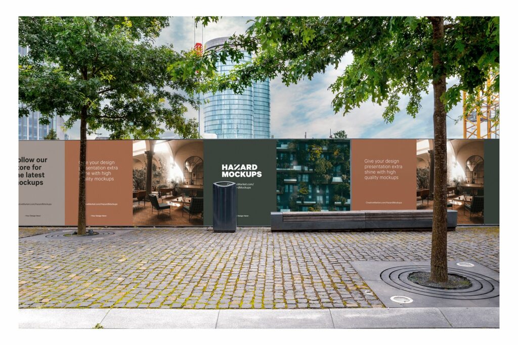 Construction Hoarding Poster Mockup – MasterBundles