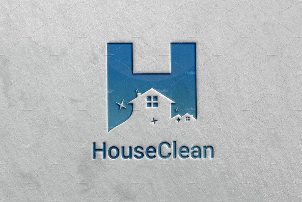 Letter H House Cleaning Logo Design – MasterBundles