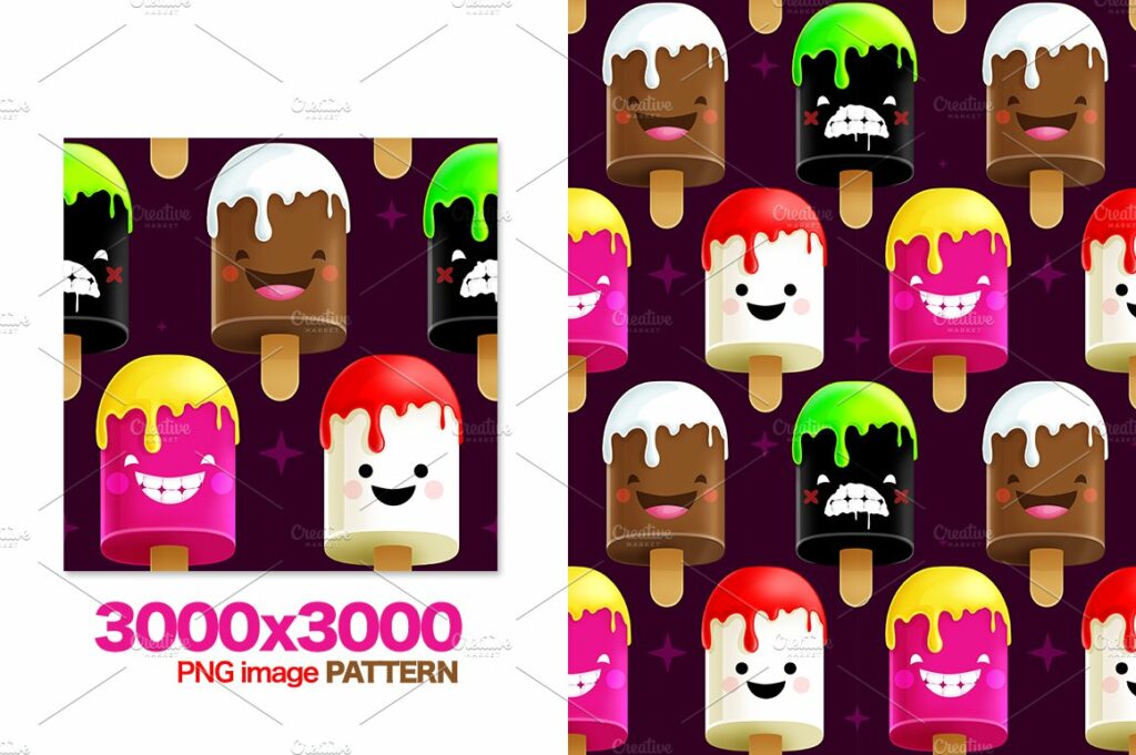 Freaky Ice-Creams Pattern – MasterBundles