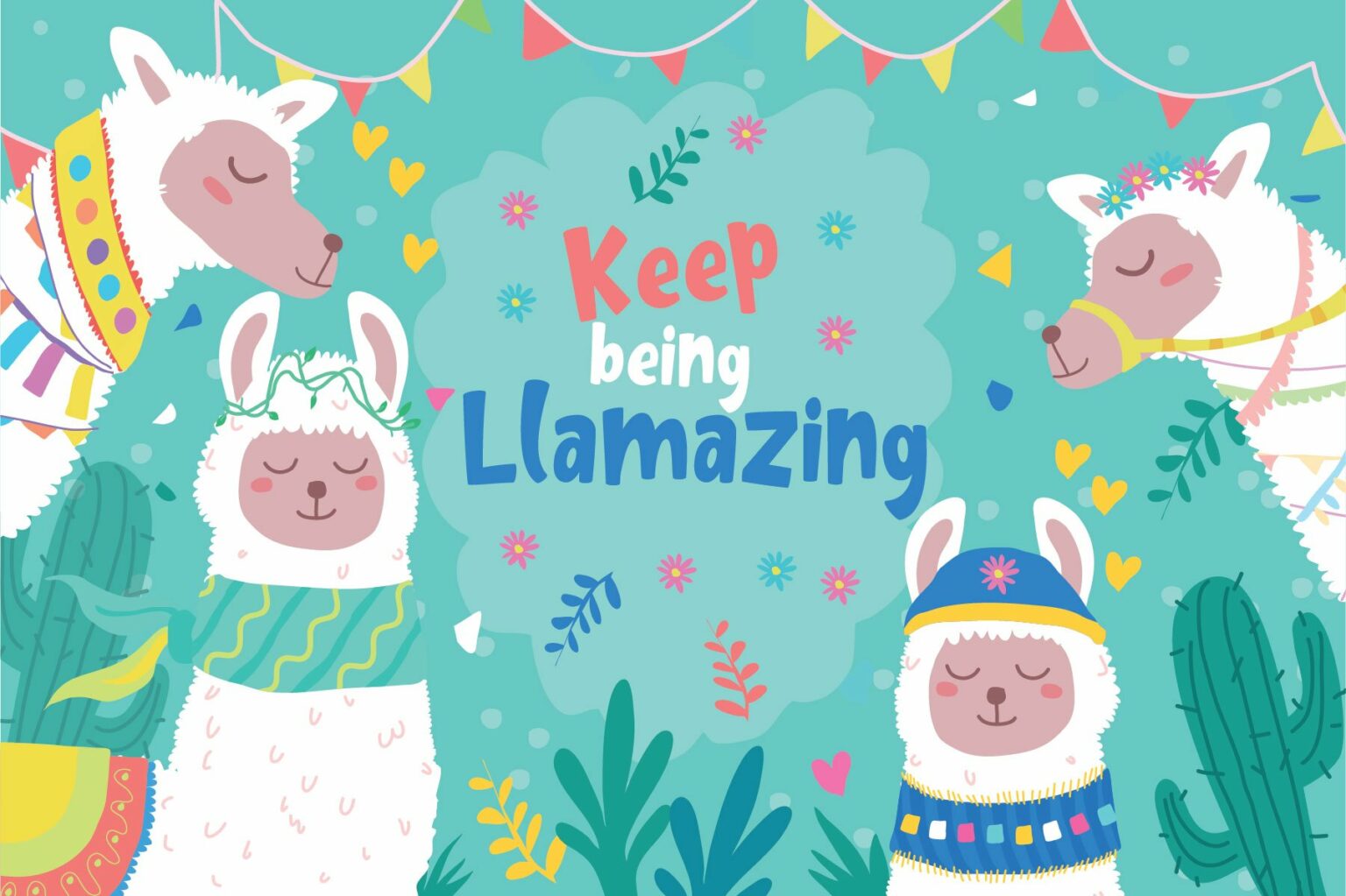 Llama Cards - Vector Illustration – MasterBundles