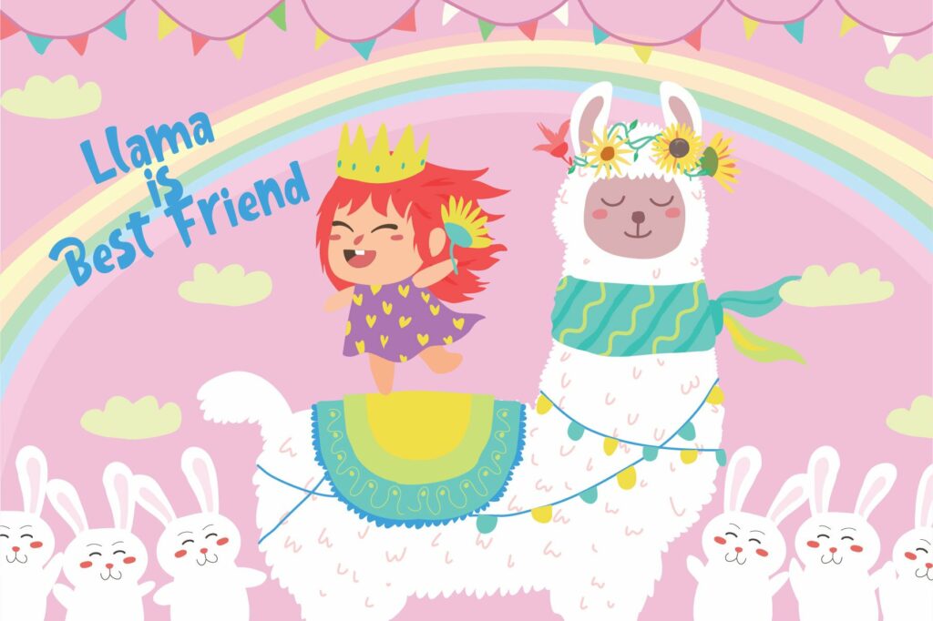Llama Best Friend - Illustration – MasterBundles