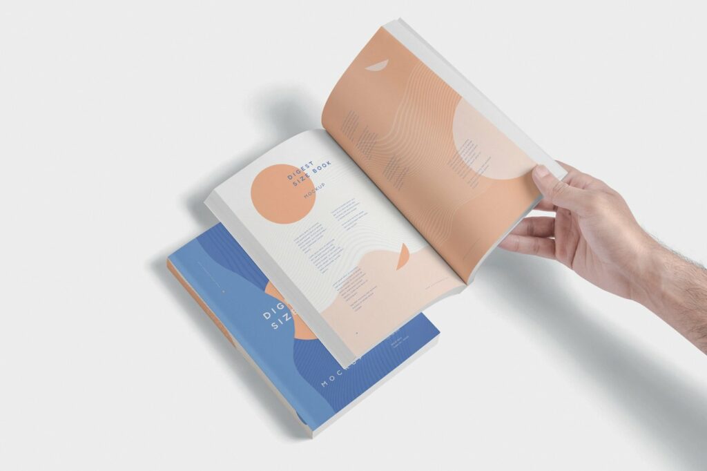 Digest Size Book Mockups – MasterBundles