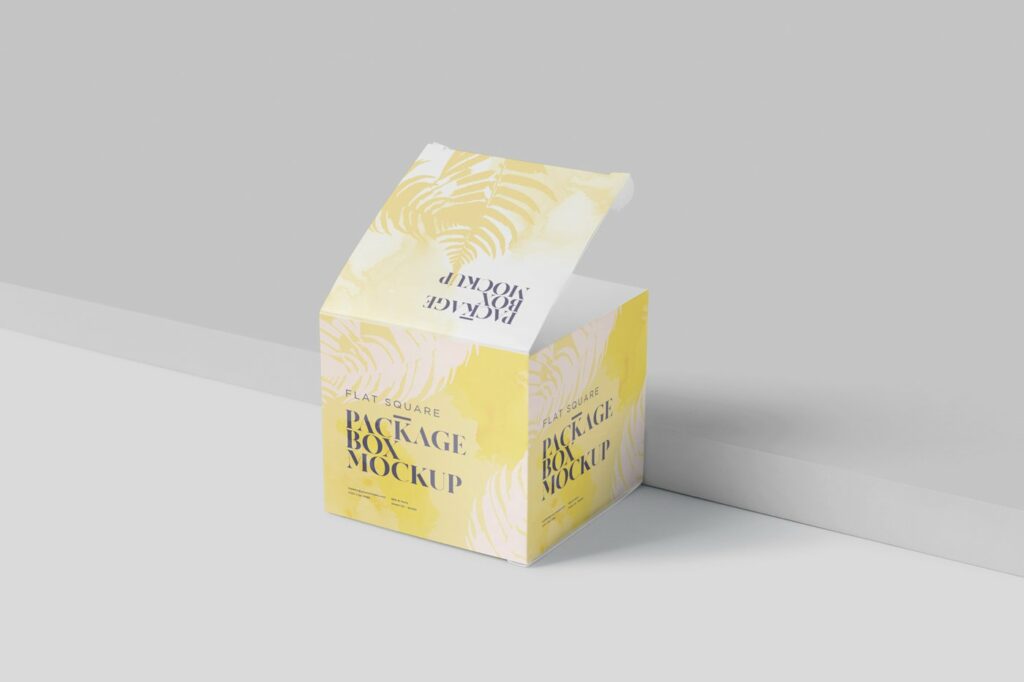 Package Box Mock-Up - Flat Square – MasterBundles