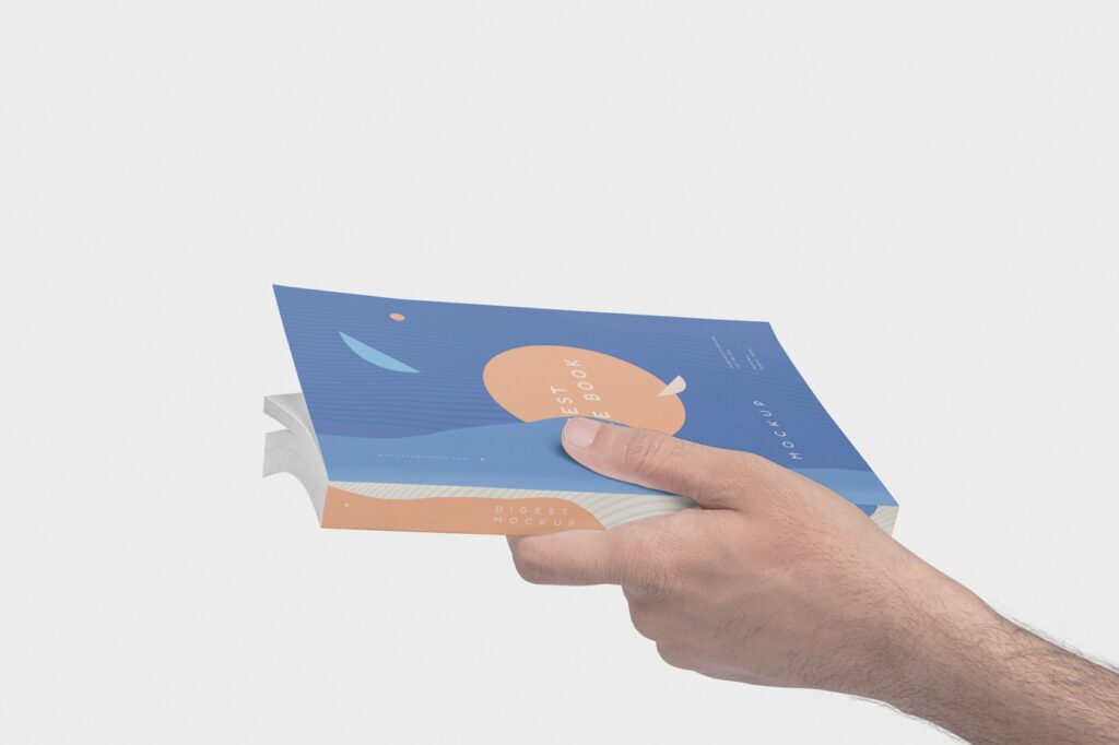 Digest Size Book Mockups – MasterBundles