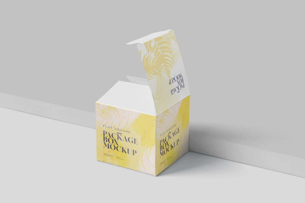 Package Box Mock-Up - Flat Square – MasterBundles