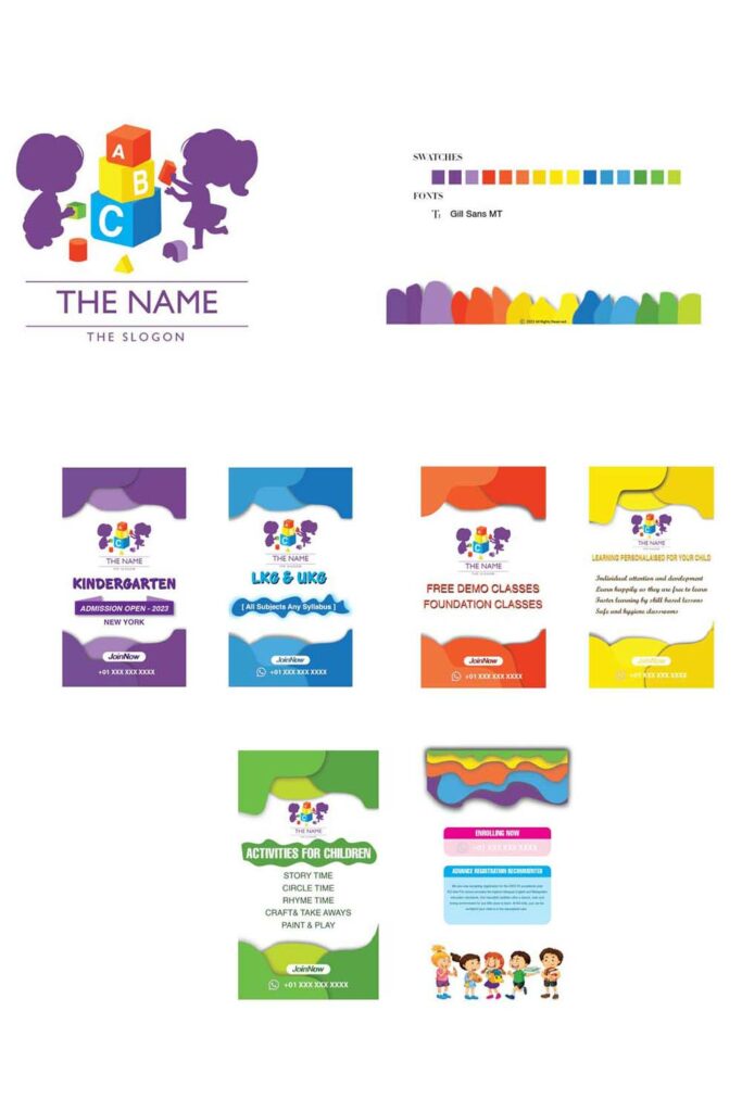 creative preschool / kindergarten logo - MasterBundles