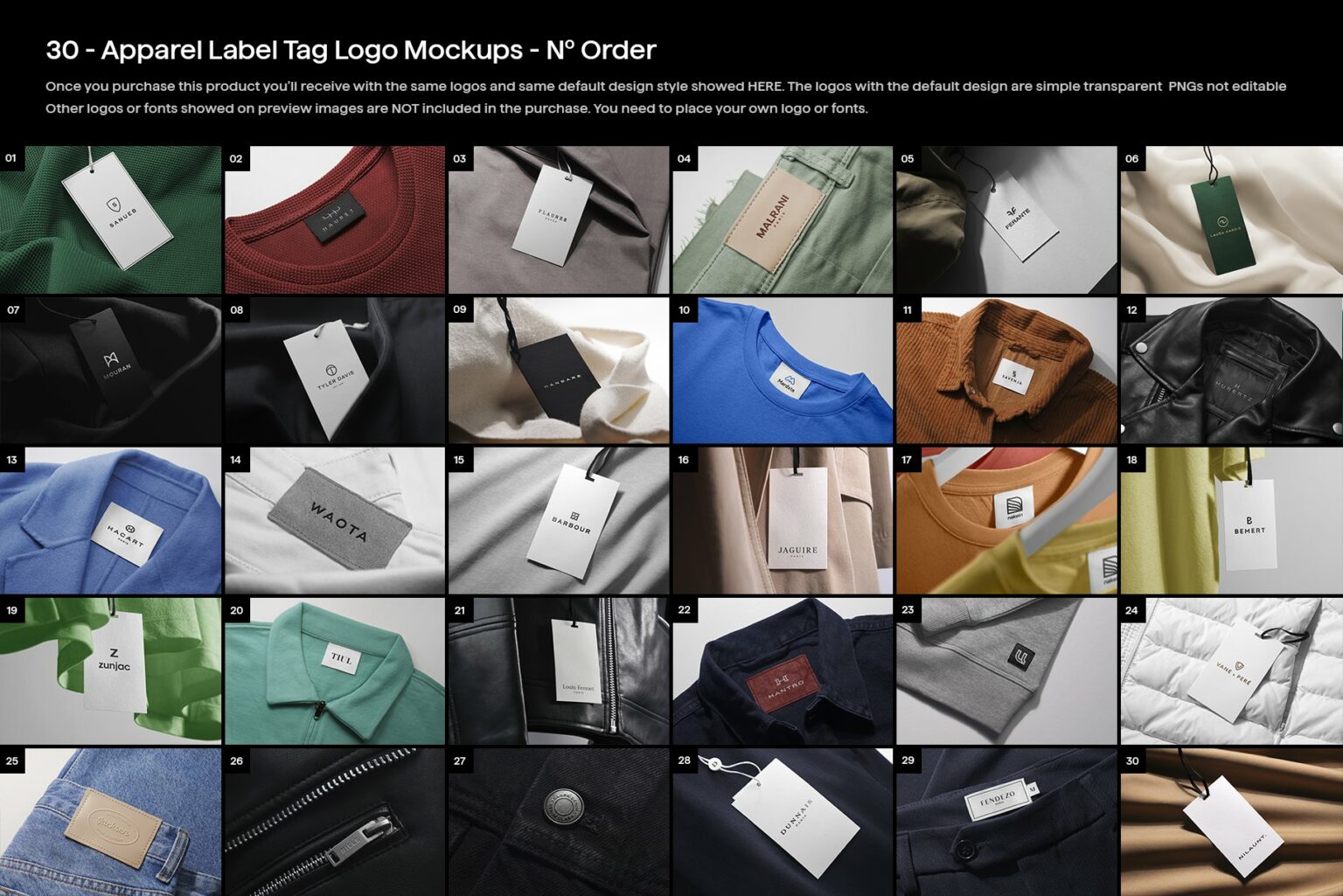 30 Apparel Tag & Labels Logo Mockups – MasterBundles