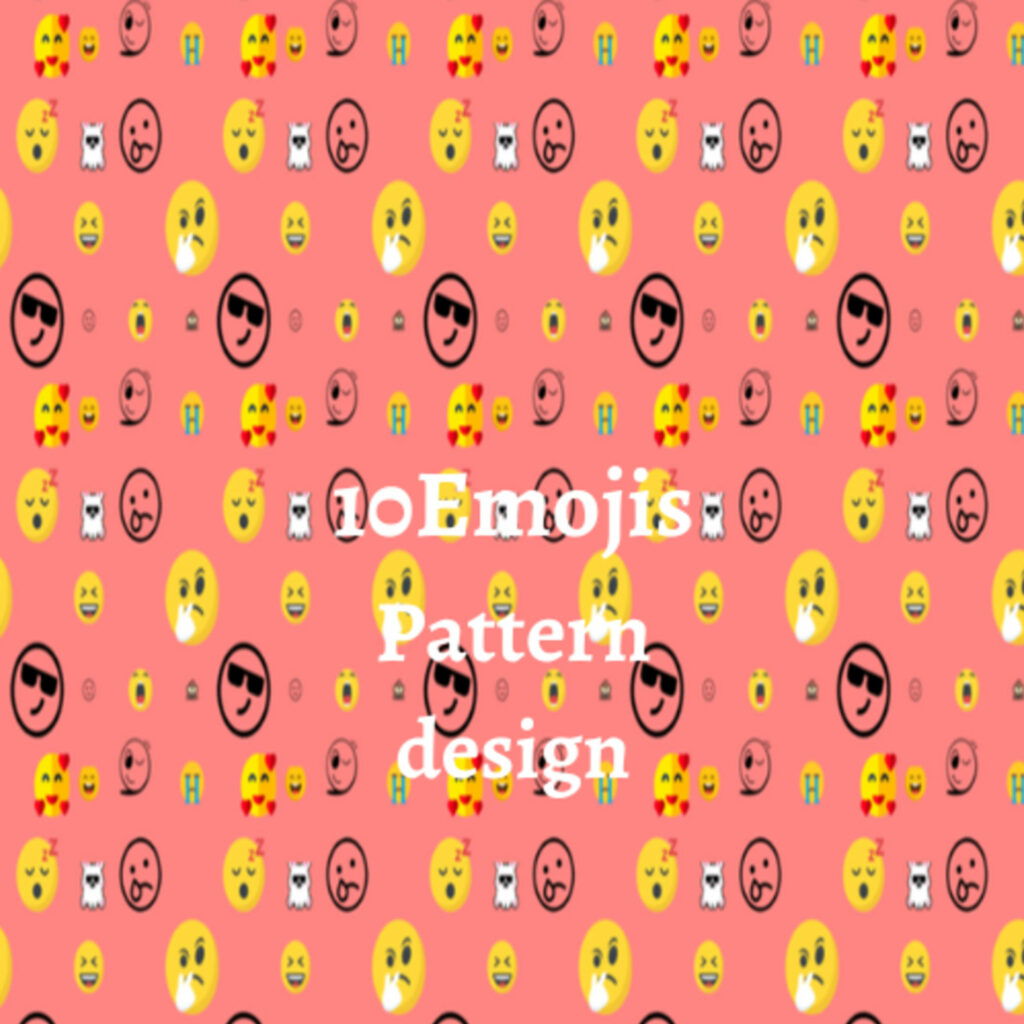 Emojis Pattern design - MasterBundles