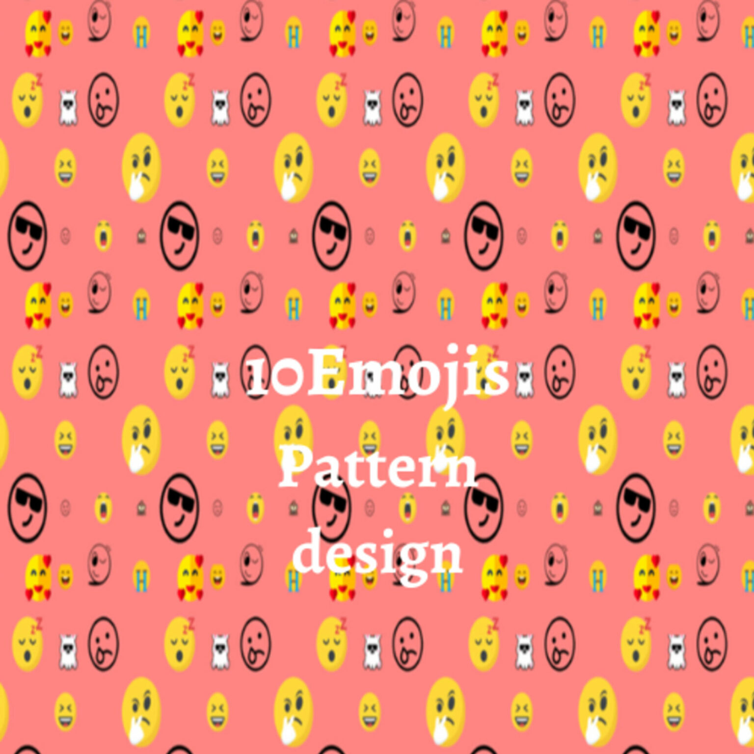 Emojis Pattern design - MasterBundles