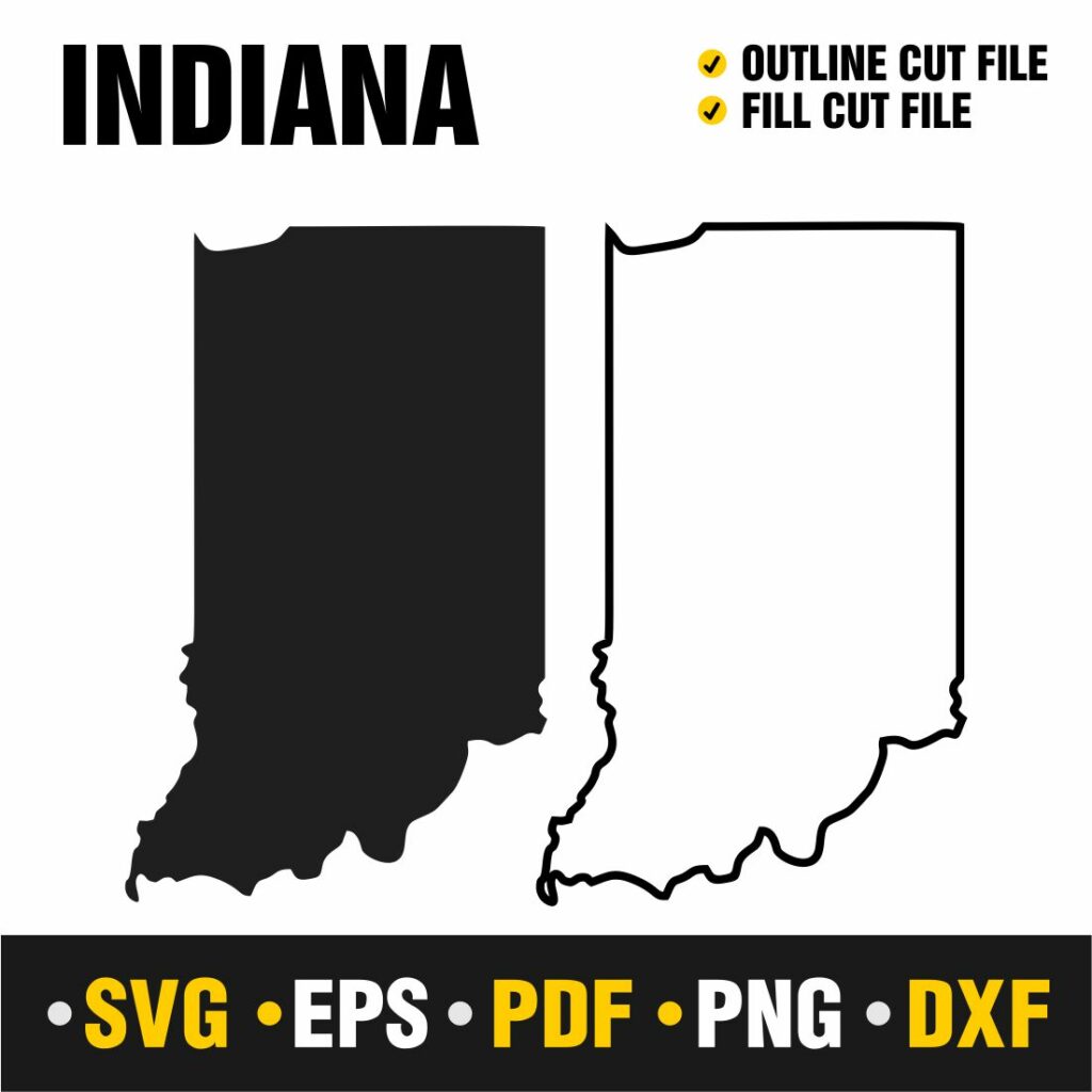 Indiana SVG, PNG, PDF, EPS & DXF - MasterBundles