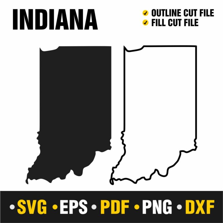 Indiana SVG, PNG, PDF, EPS & DXF - MasterBundles