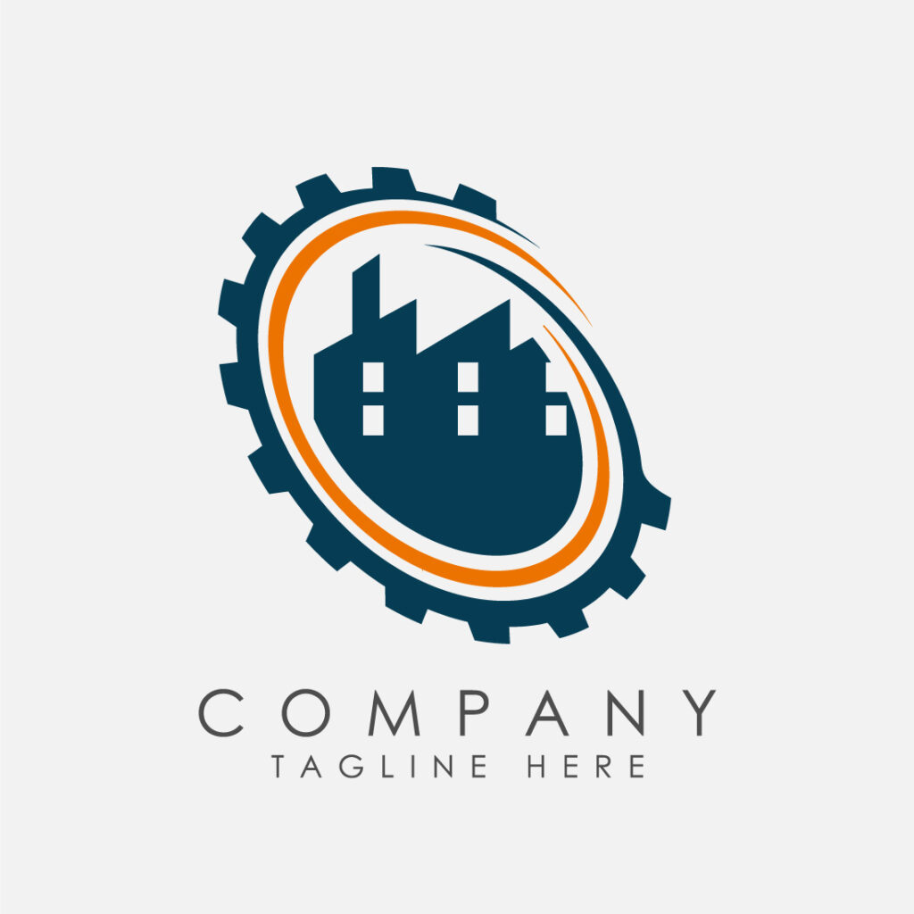Industrial logo design concept. Corporate logo for production or ...