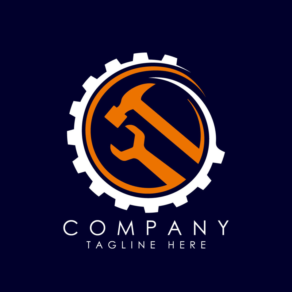 Industrial logo design concept. Corporate logo for production or ...