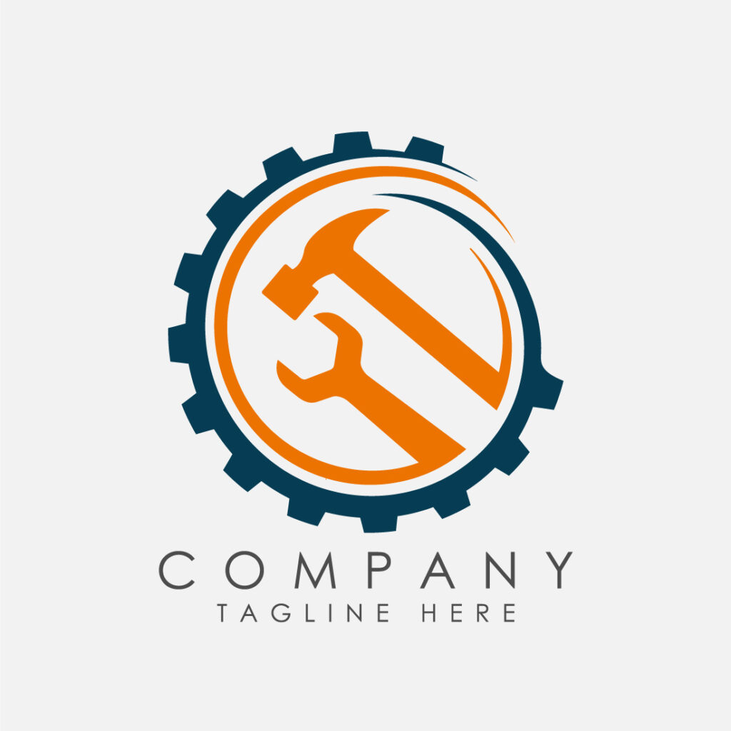 Industrial logo design concept. Corporate logo for production or ...
