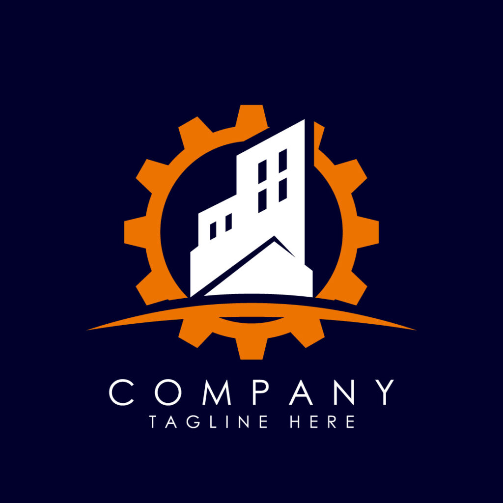 Industrial logo design concept. Corporate logo for production or ...