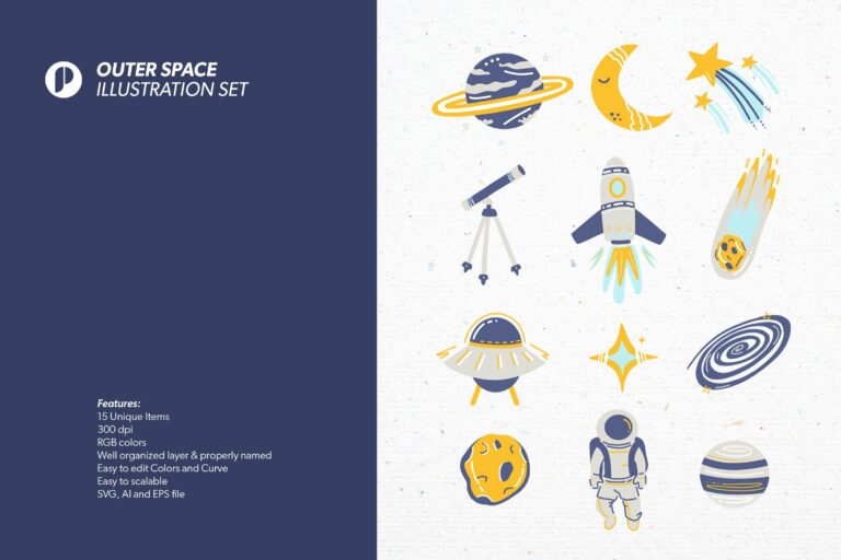 Universe Outer Space Illustration – MasterBundles