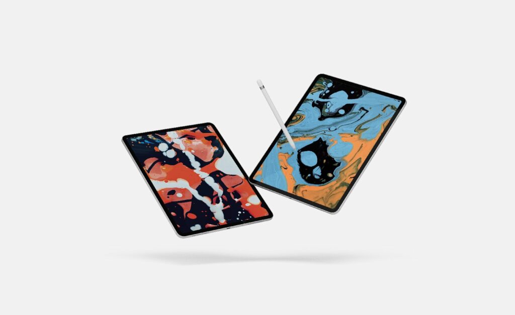 Floating iPad iPhone Device Mockups – MasterBundles