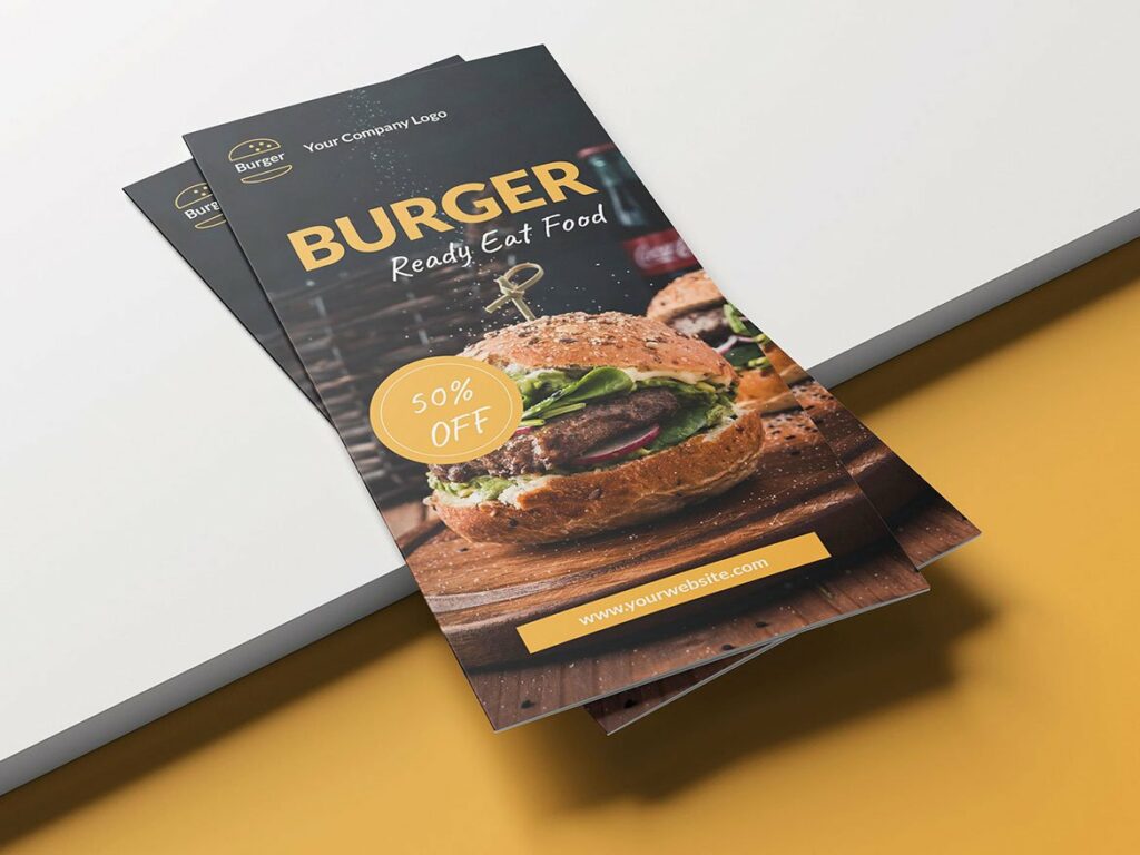 BURGER Trifold Brochure Template – MasterBundles