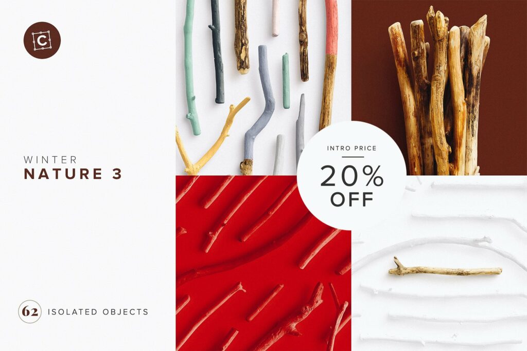 Wooden Nature Sticks Scene Creator – MasterBundles