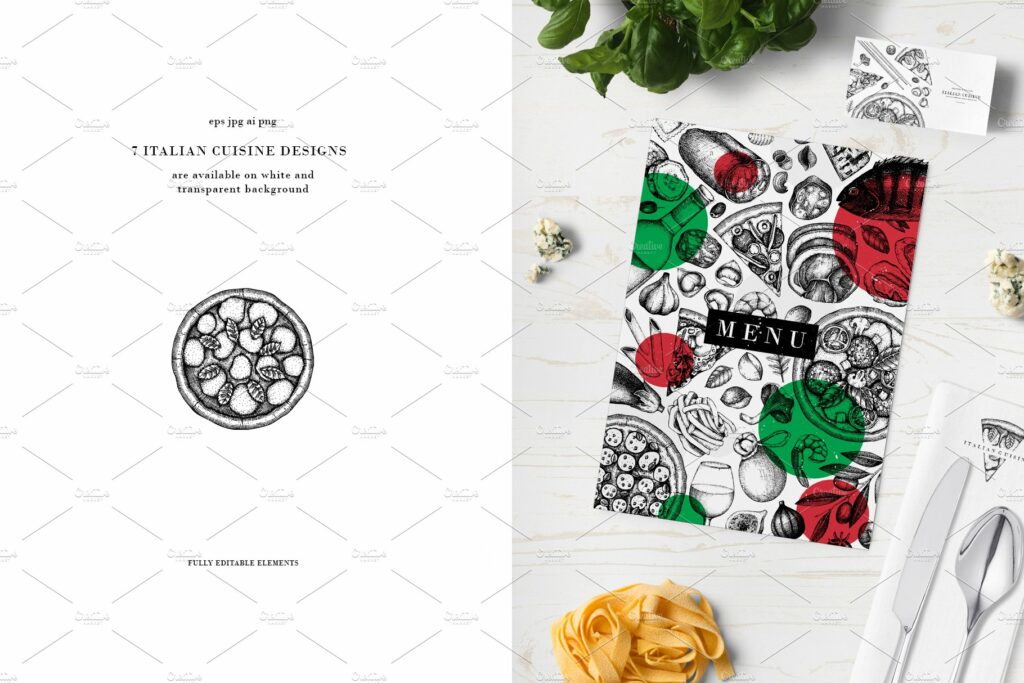 Italian Food Sketches & Designs – MasterBundles
