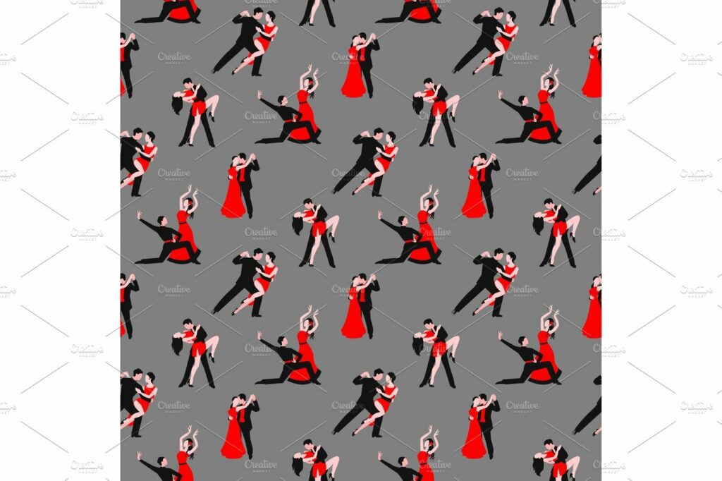 Couples dancing tango latin american romantic boy and girl couples ...