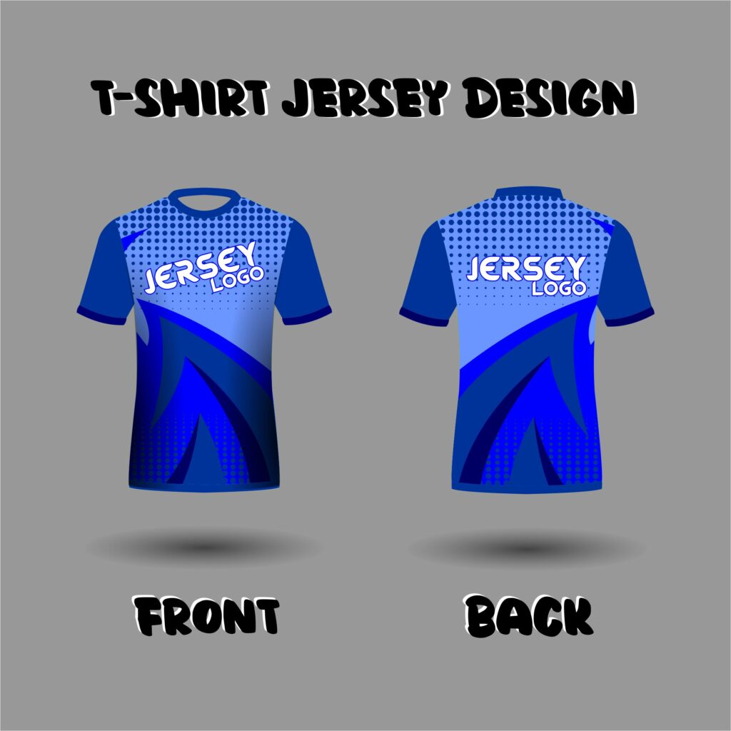 Jersey T-Shirt Blue Design - MasterBundles