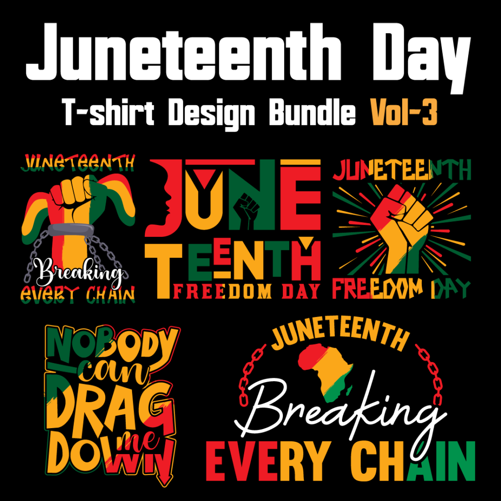 Juneteenth Day T-shirt Design Bundle Vol-3 - MasterBundles