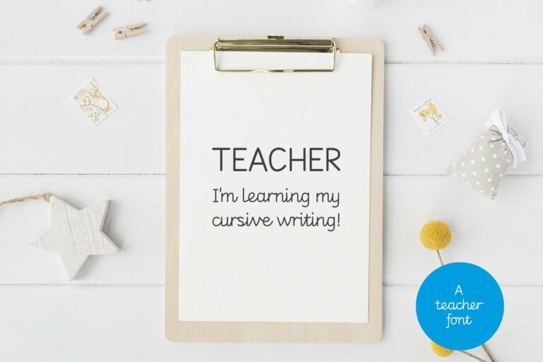 KID CURSIVE | school & teacher font – MasterBundles