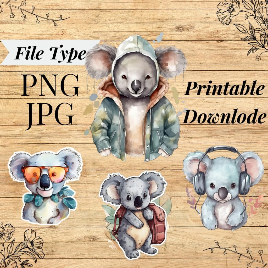 "Koalas in Watercolor: A Collection of Cute and Cool Stickers and ...