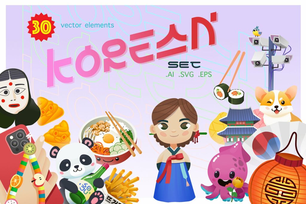 South Korean Culture Elements – MasterBundles