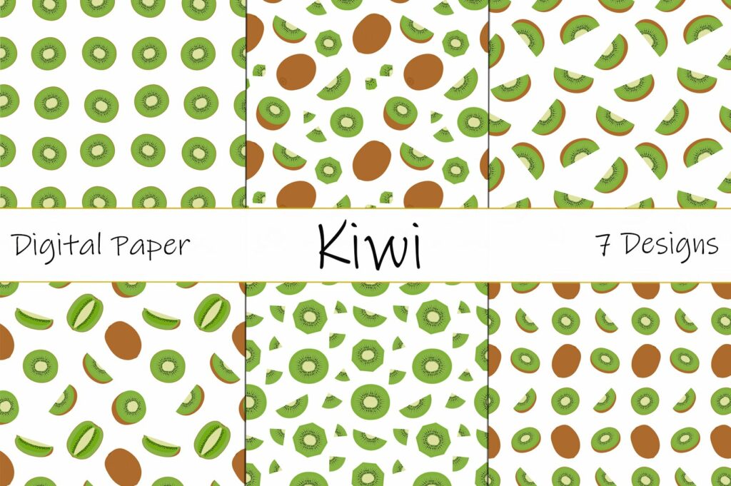 Kiwi pattern. Kiwi digital paper SVG – MasterBundles