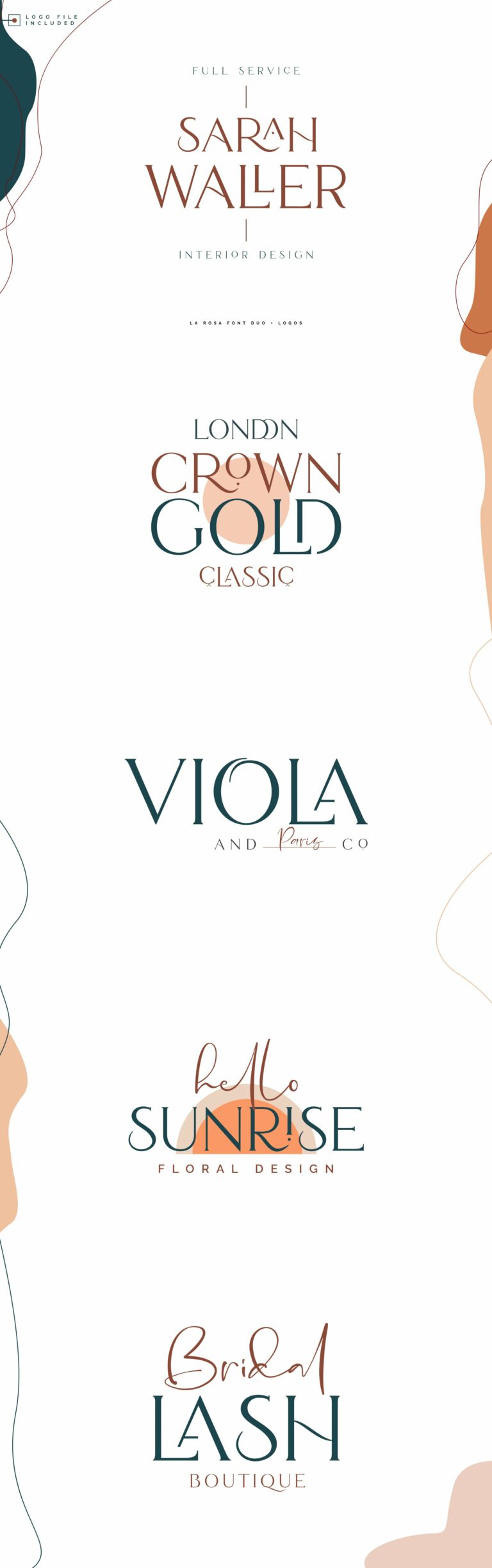 La Rosa Font Duo//Chic Logos – MasterBundles