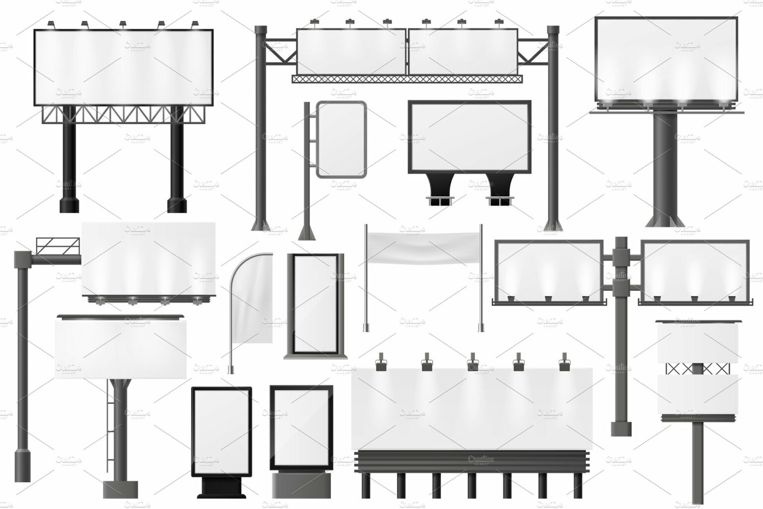 Billboard. Different advertising – MasterBundles