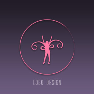 lady floral logo minimalist logo design - MasterBundles