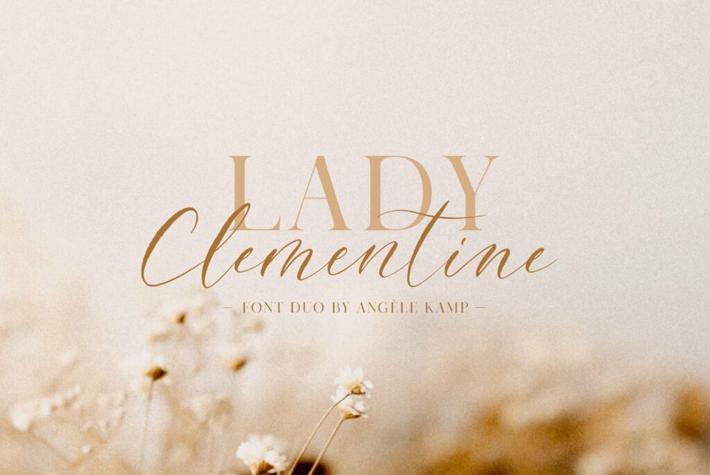 Lady Clementine script font & serif – MasterBundles