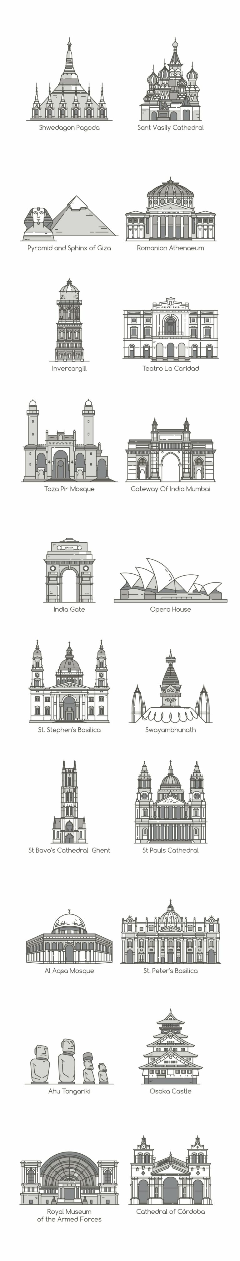 World's Famous Landmarks – MasterBundles