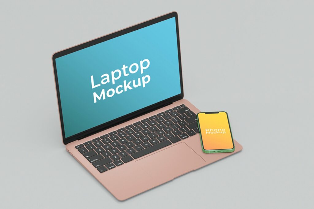 Laptop and Phone Mockup Set – MasterBundles