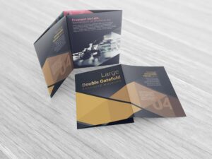 Double Gatefold Brochure Mockups – MasterBundles
