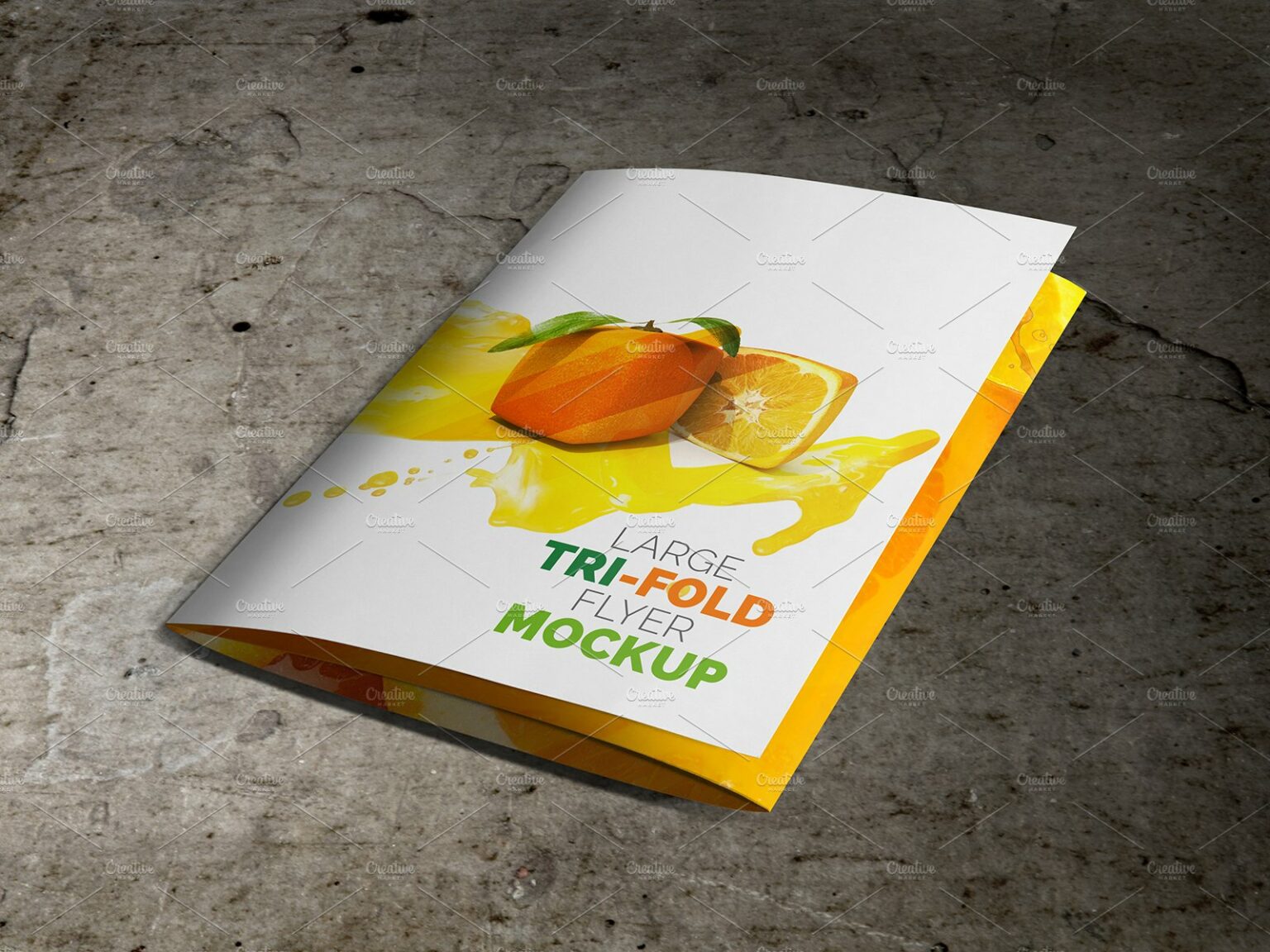 Large Trifold Brochure Mockup – MasterBundles