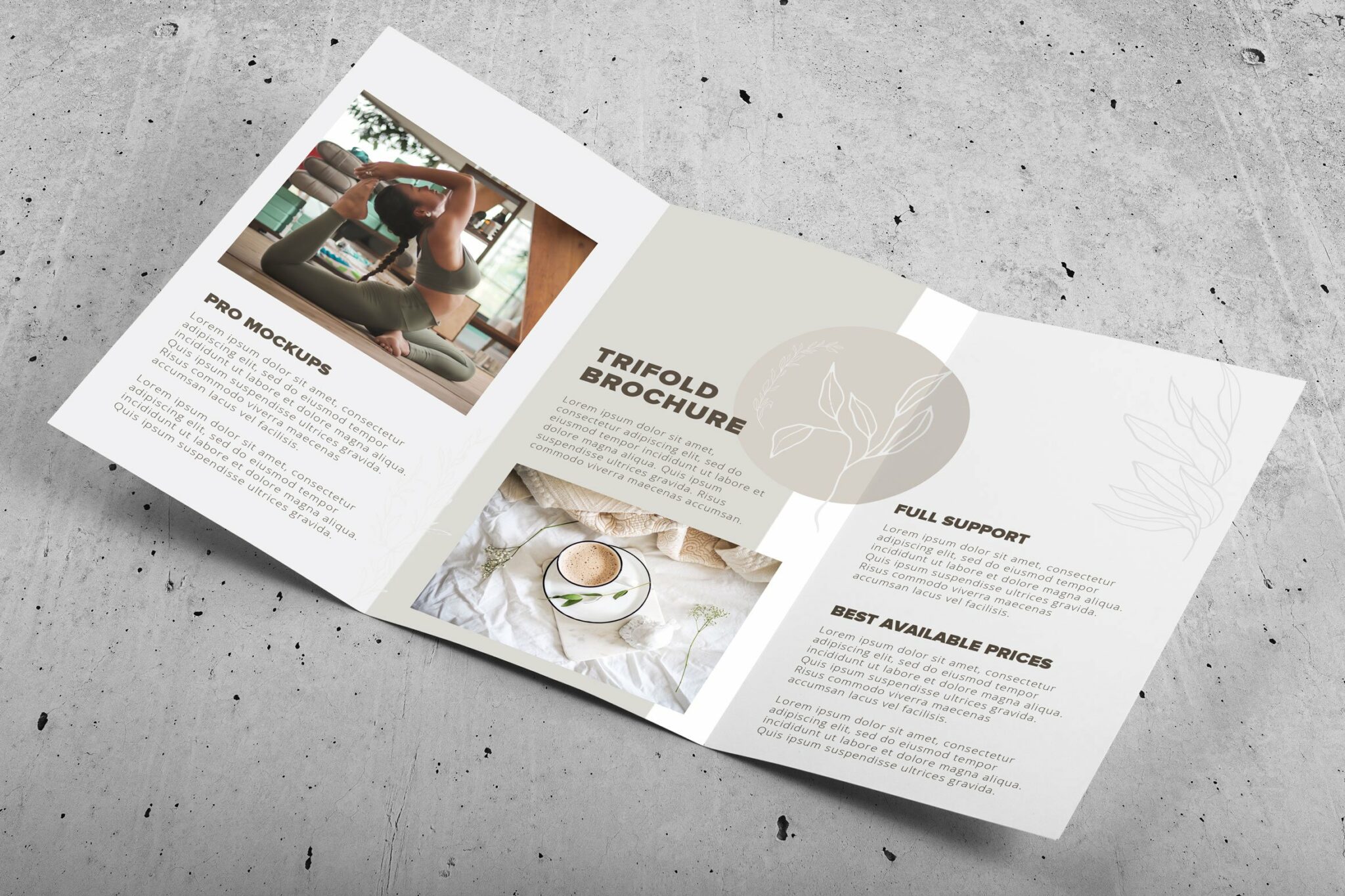 Legal Trifold Brochure Mockup – Open – MasterBundles