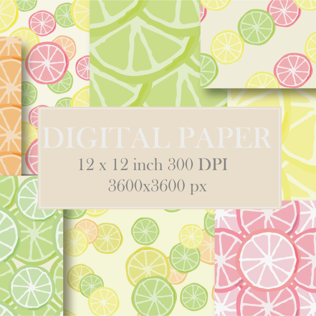 Citrine Jusy Fruit and Summer Seamless Pattern - MasterBundles