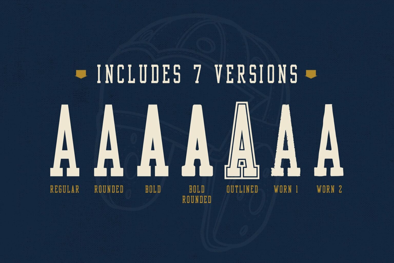 Leather Helmet Athletic Font – MasterBundles