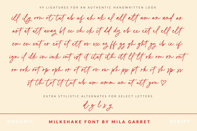 Milkshake Modern Handwritten Script – MasterBundles