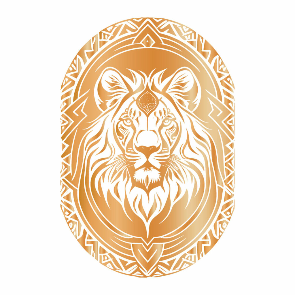 5 Lion Faces Editable Vector Illustration Bundle Set - MasterBundles