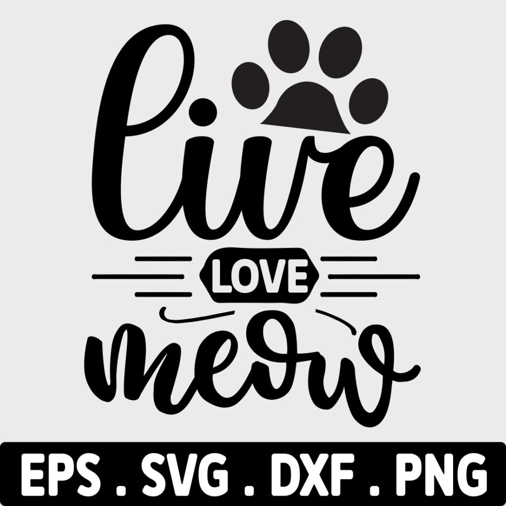live love meow svg – MasterBundles