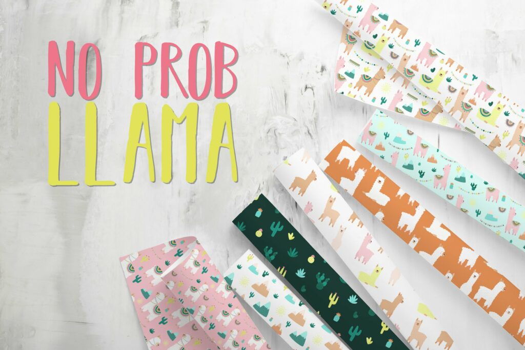 Hand-drawn llama collection – MasterBundles
