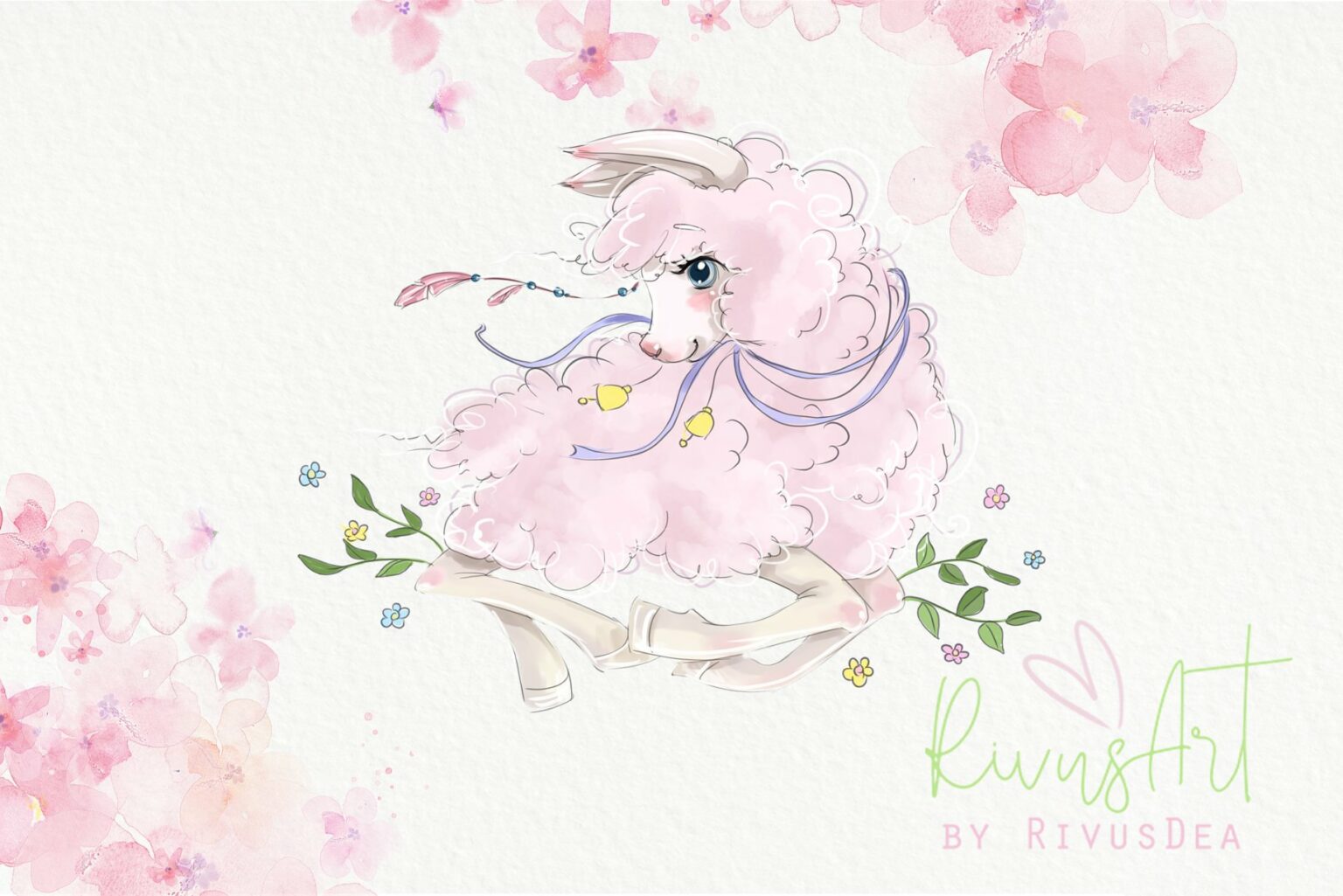 Llama PNG Clipart. Spring Alpaca – MasterBundles