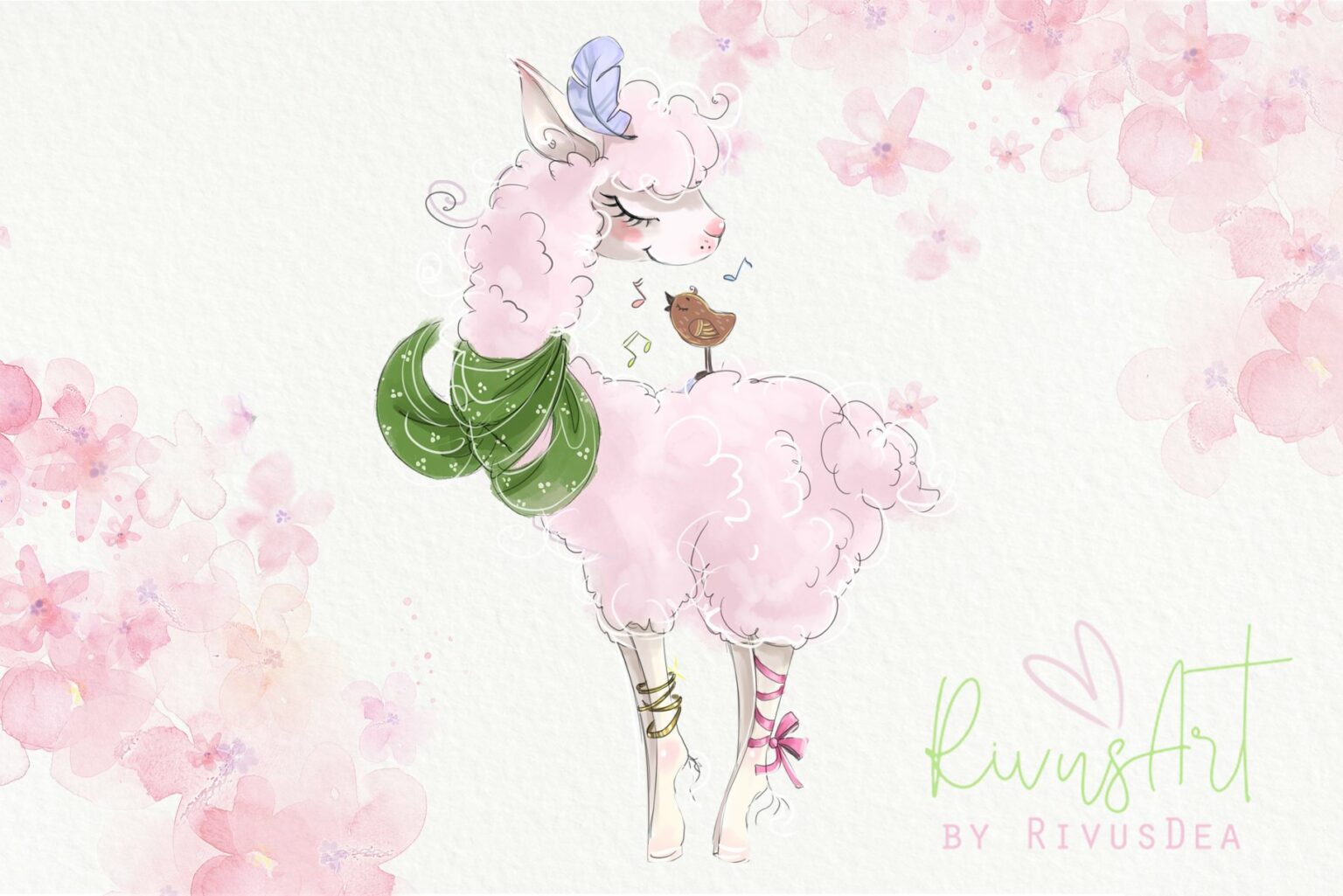 Llama PNG Clipart. Spring Alpaca – MasterBundles